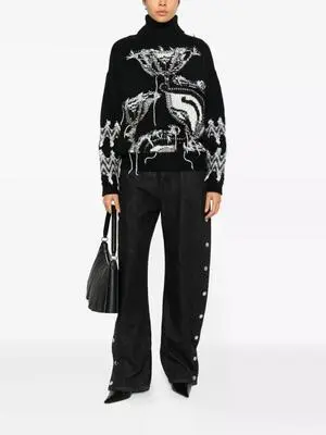 CIRCUS HOTEL Patterned Roll-neck Sweater