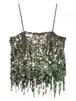 Blumarine Sequin Embellished Top Green