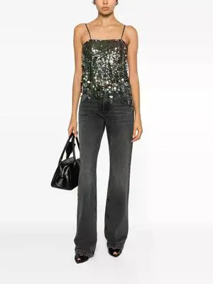Blumarine Sequin Embellished Top - Green