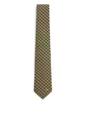 Valentino Garavani Chamber Pattern Jacquard Vlogo-plaque Tie - Black