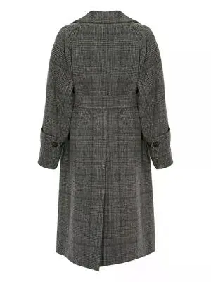 Max Mara Sestri Check Pattern Coat - Grey