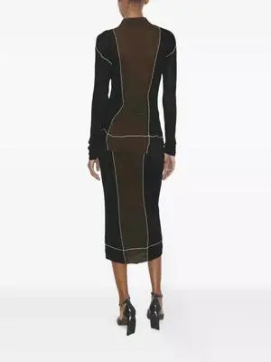 Tory Burch Colour-block Polo Top With Contrasting Stitching - Black