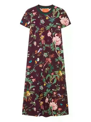 La DoubleJ Sporty Swing Floral-print Dress - Purple
