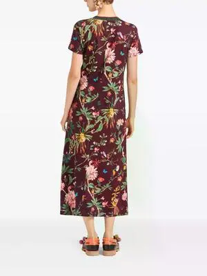 La DoubleJ Sporty Swing Floral-print Dress - Purple