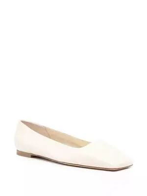 AeydĒ Matti Leather Ballerina Shoes - Neutrals