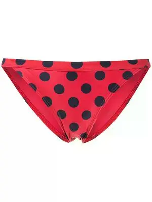 DUSKII Cerise Banded Bikini Bottoms - Red