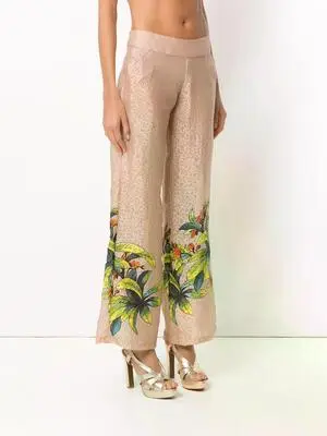 AMIR SLAMA Printed Silk Trousers