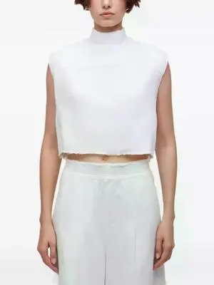 OSKLEN Embellished Sleeveless Linen Shirt