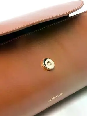 JIL SANDER Small Cannolo Shoulder Bag - Brown