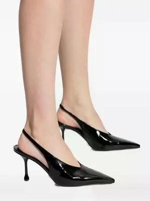 JIMMY CHOO 95mm Isa Pointed Slingback Pumps - Black