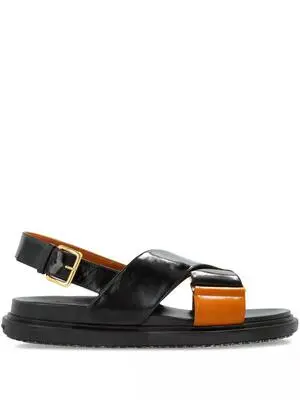 Marni Criss-cross Strap Sandals - Black