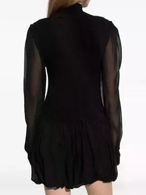 FRAME Mini Dress With Sheer Sleeves
