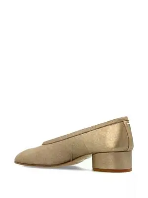 MAISON MARGIELA Tabi Block Heel Pumps - Gold