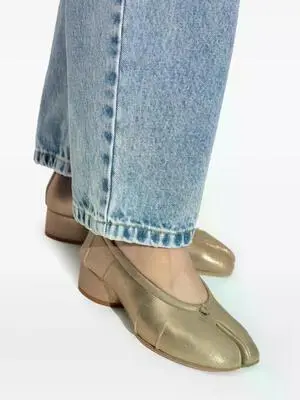 MAISON MARGIELA Tabi Block Heel Pumps - Gold