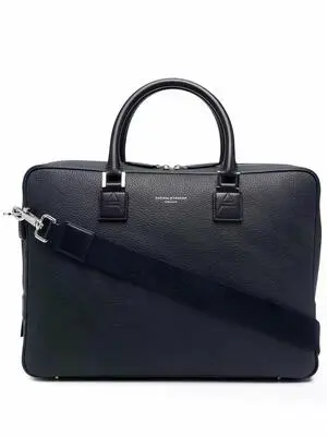 ASPINAL OF LONDON Mount Street Laptop Briefcase - Blue