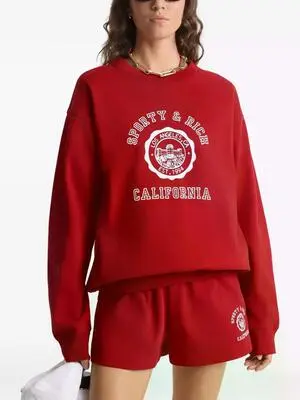 SPORTY & RICH Graphic Print Crewneck Sweatshirt