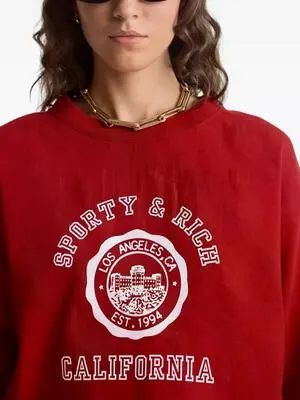 SPORTY & RICH Graphic Print Crewneck Sweatshirt