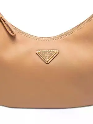 Prada Logo-plaque Shoulder Bag - Neutrals