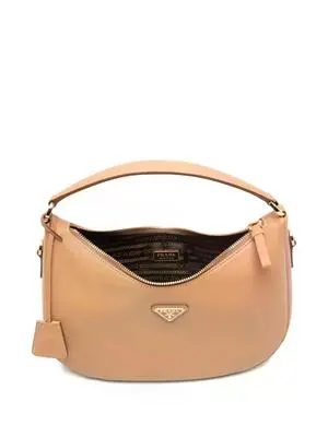 Prada Logo-plaque Shoulder Bag - Neutrals