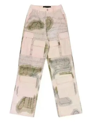 WHO DECIDES WAR Darning Cargo Pants - Pink
