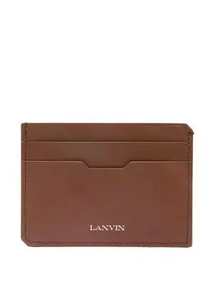 LANVIN Logo-print Cardholder - Brown