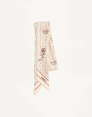 Valentino Garavani Papier Floreal Silk Bandeau Scarf - Butter