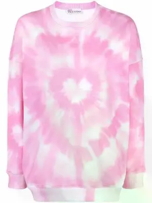 Red Valentino Heart-motif Cotton Sweatshirt - Pink