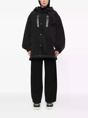 AND WANDER Reflective-stitching Coat - Black