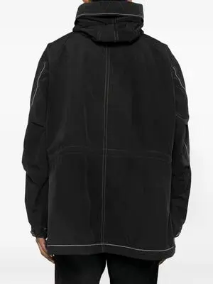 AND WANDER Reflective-stitching Coat - Black