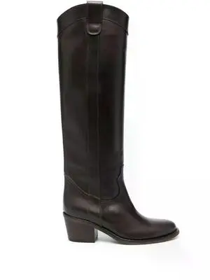VIA ROMA 15 Leather Knee-high Cowboy Boots