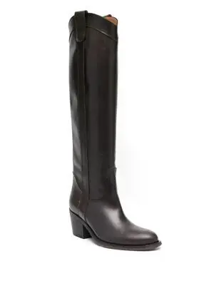 VIA ROMA 15 Leather Knee-high Cowboy Boots