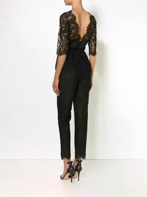 Marchesa Lace-detail Jumpsuit