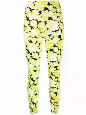 MSGM High-waist Floral Leggings