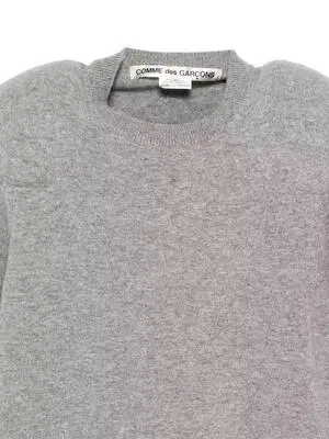 Comme Des Garçons Padded-shoulder Sweater - Grey