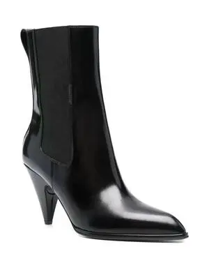 SERGIO ROSSI 85mm Beak Pointed Cone-heel Boots