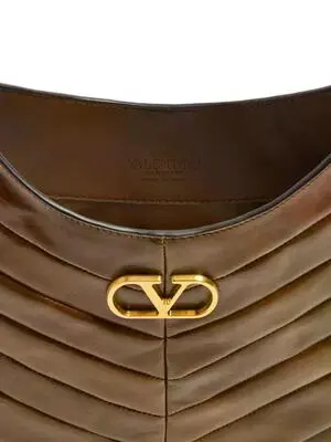 Valentino Garavani Chevron-pattern Stud-detail Shoulder Bag