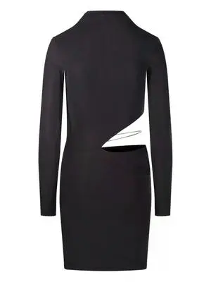AMAZUIN Draped Cutout Dress