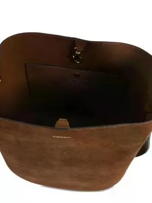 COACH Bleecker Leather Bucket Bag - Brown