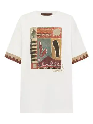ALEMAIS Graphic Print T-shirt - White
