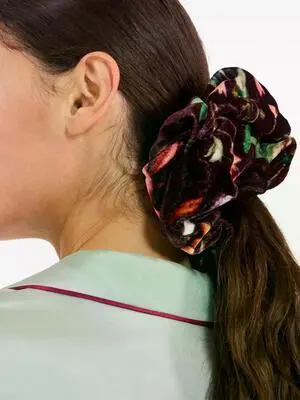 La DoubleJ Giga Floral-print Scrunchie - Purple