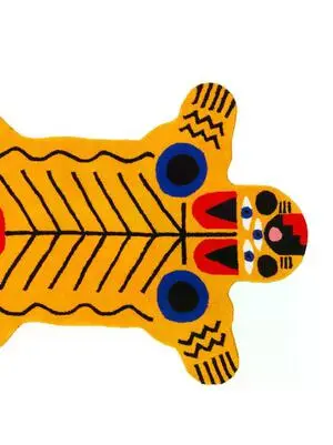 QEEBOO Geometric-print Tiger Carpet