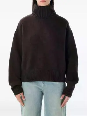 Extreme Cashmere Ribbed Roll-neck Sweater - Brown