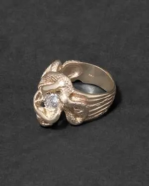 Alexis Bittar Vintage 1970s Cobra Diamond Ring