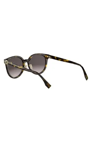 Fendi Forever 55mm Gradient Phantos Sunglasses - Dark Havana/gradient Smoke