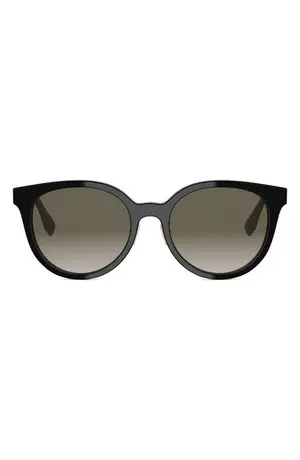 Fendi Forever 55mm Gradient Phantos Sunglasses - Shiny Black/gradient Brown