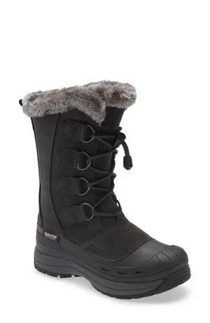 BAFFIN Chloe Waterproof Winter Boot With Faux Fur Trim - Charcoal