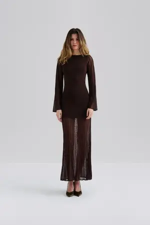 Casual Sheer Maxi Dress