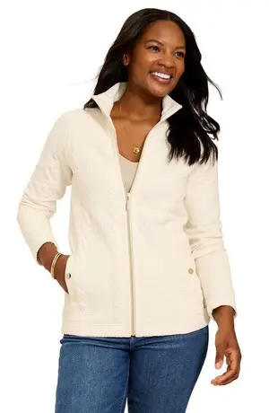 Tommy Bahama Aruba Cable Stitch Full Zip Sweatshirt