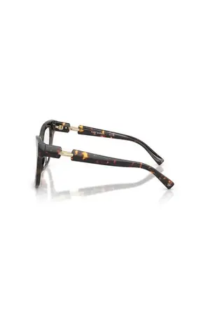 Tory Burch 50mm Cat Eye Optical Glasses - Tortoise