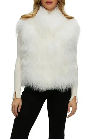 Gorski Genuine Shearling Vest - White